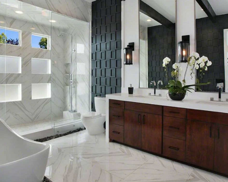 5 High-End Luxury Looks with Porcelain Tile