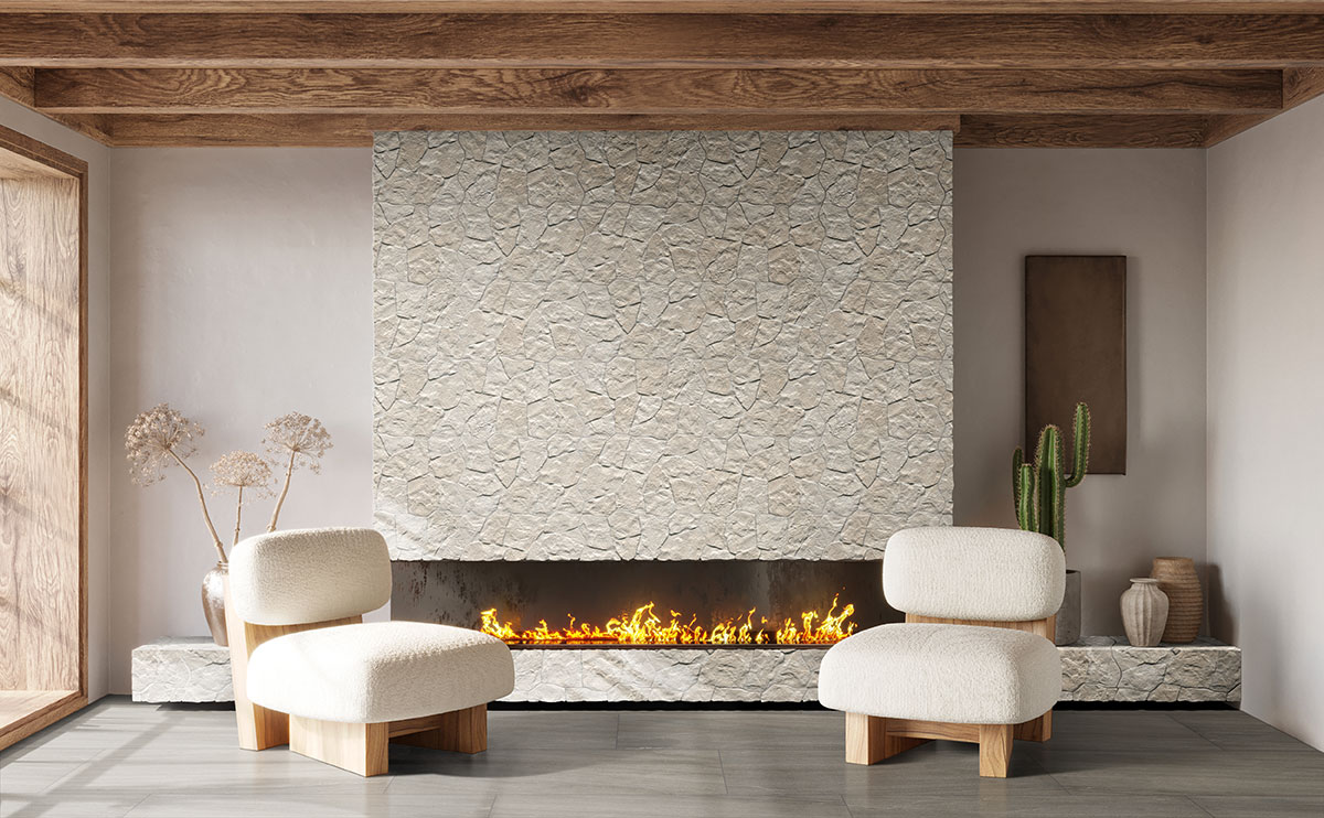 Redefining Elegance: Large Format Tile Fireplaces