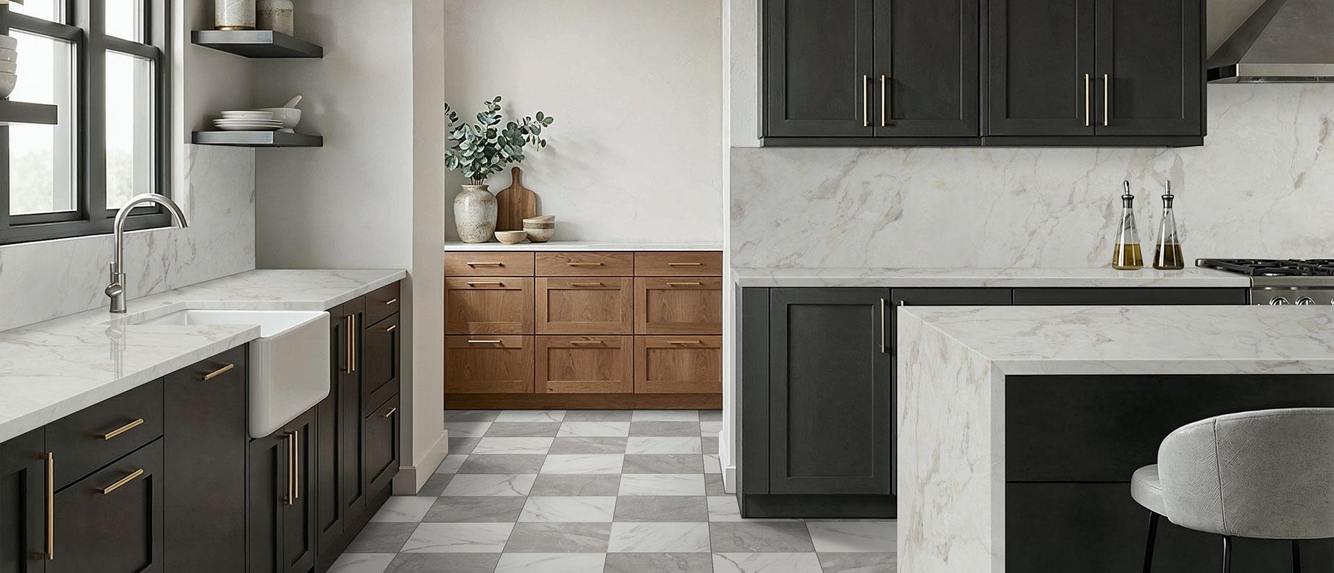 Calacatta Aravine Quartz - Q™ Premium Quartz - MSI Quartz