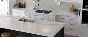 Calacatta Solessio Quartz - Q™ Premium Quartz - MSI Surfaces