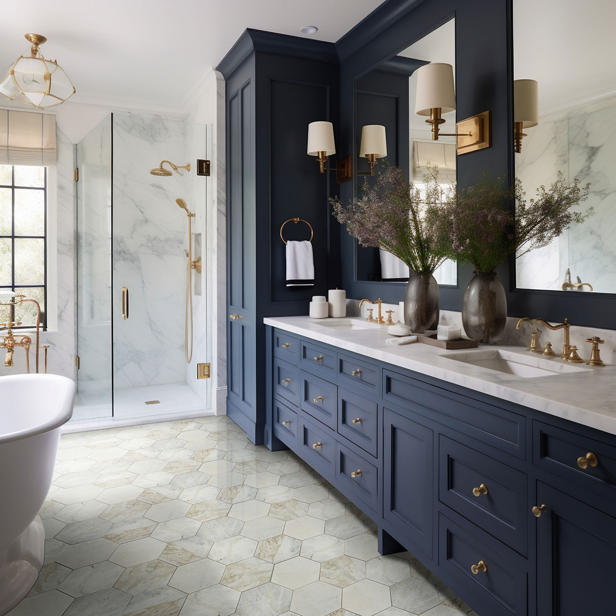 Arabescato Venato Hexagon Honed: Elegant Marble Tiles