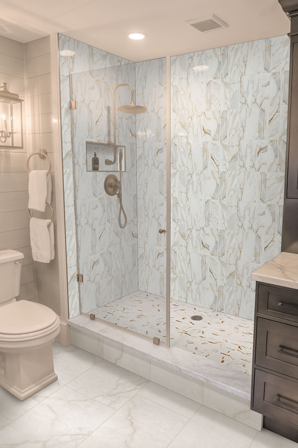 Calacatta Gold Matte 2" Hexagon - MSI Surfaces